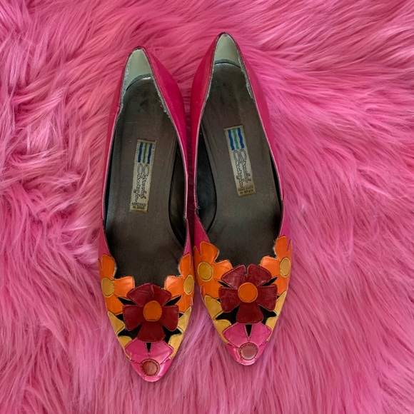 Vintage | Shoes | Vintage Proxy Floral Kitten Heels | Poshmark